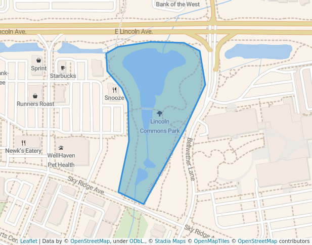 Lincoln Commons Park in Lone Tree | Map and Routes