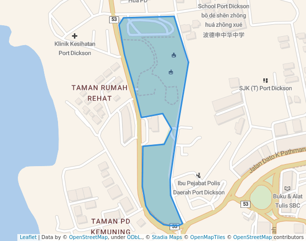 Taman Komuniti Awam Port Dickson in Port Dickson | Map and Routes