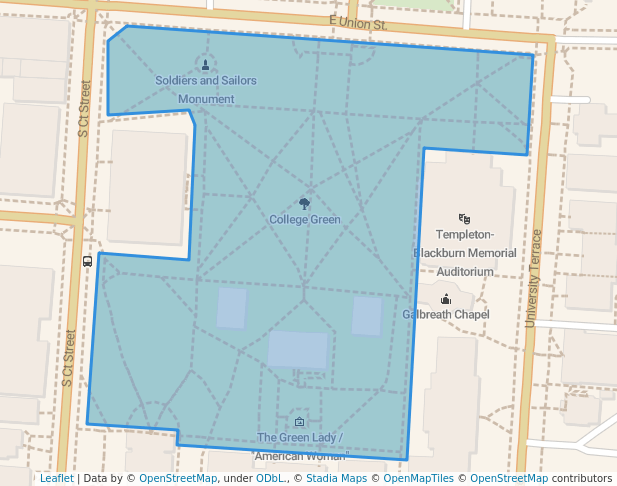 College Green in Athens | Map and Routes