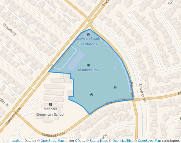 Mariners Park in Newport Beach | Map and Routes