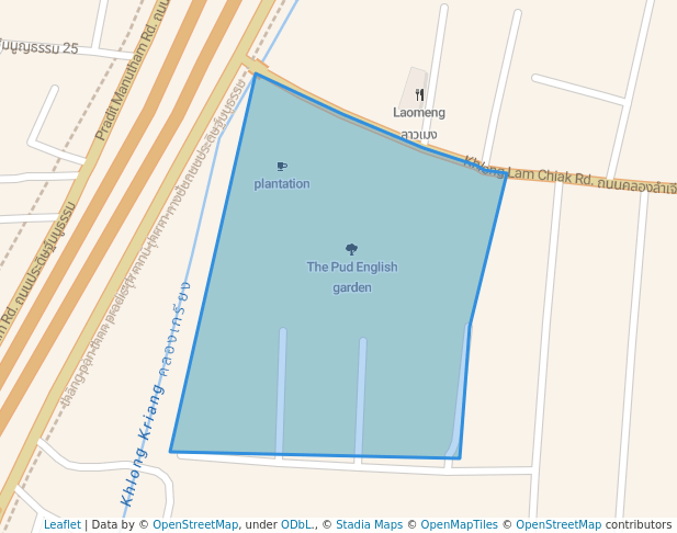 The Pud English garden in Bangkok | Map and Routes