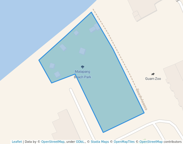 Matapang Beach Park in Tamuning | Map and Routes