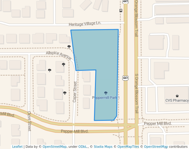 Peppermill Park 1 in Orlando | Map and Routes