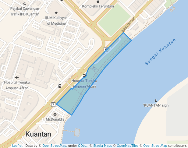 Taman Esplanade Kuantan in Kuantan | Map and Routes