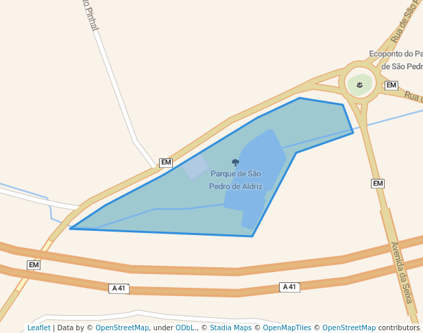 Parque de São Pedro de Aldriz in Argoncilhe | Map and Routes