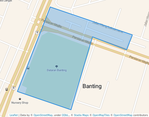 Dataran Banting in Banting | Map and Routes