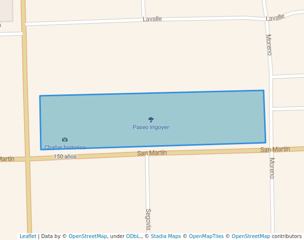 Paseo Irigoyen in General Acha | Map and Routes