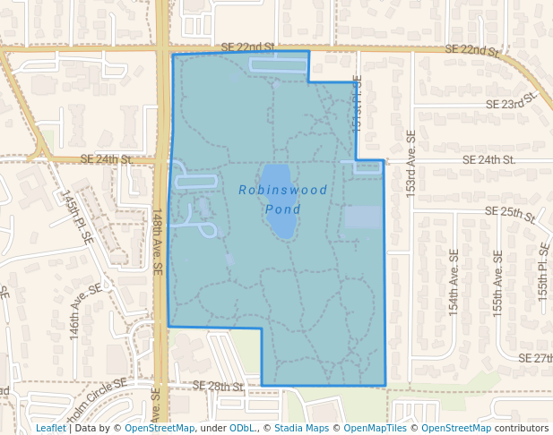Robinswood Park in Bellevue | Map and Routes