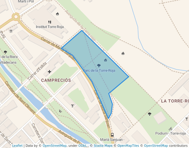 Parc de la Torre-Roja in Viladecans | Map and Routes