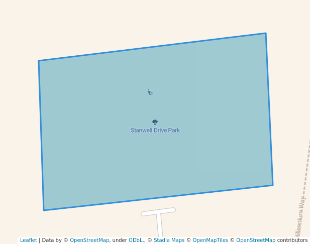 Stanwell Drive Park in Middleton Cheney | Map and Routes