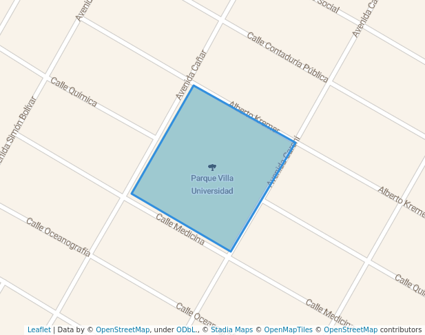 Parque Villa Universidad in Guasave | Map and Routes