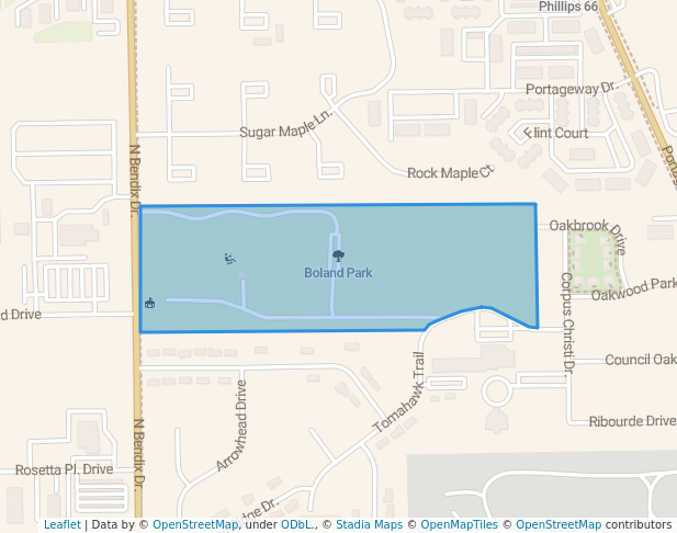 Boland Park in South Bend | Map and Routes