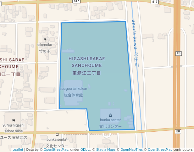 東公園 in Sabae | Map and Routes