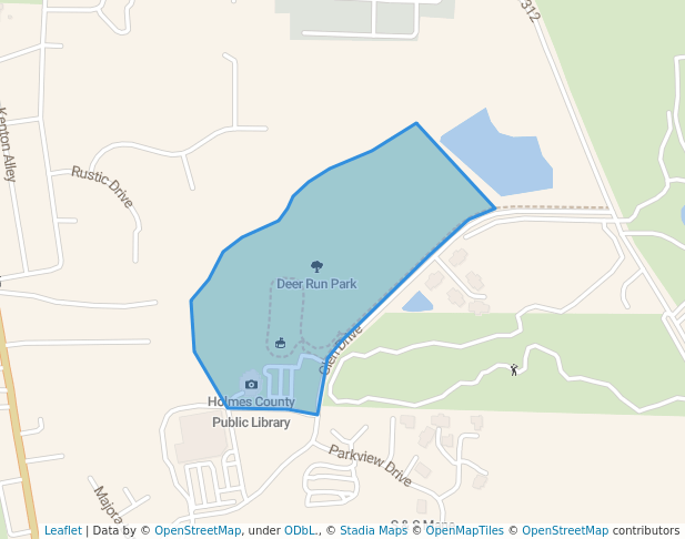 Deer Run Park in Millersburg | Map and Routes