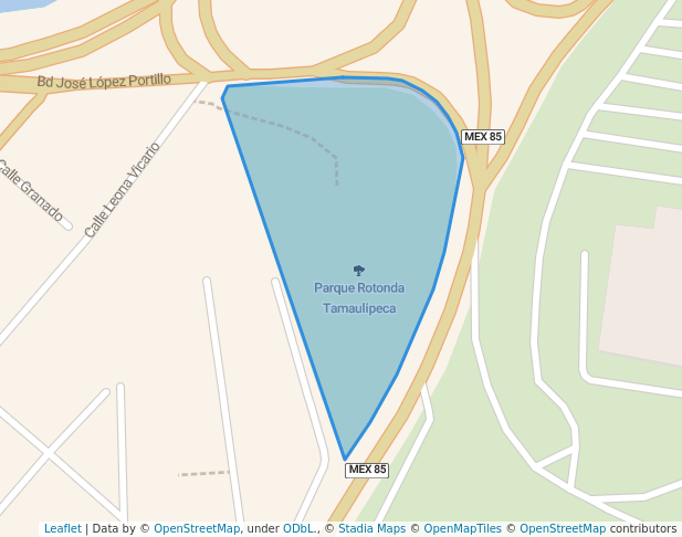 Parque Rotonda Tamaulipeca in Ciudad Victoria | Map and Routes