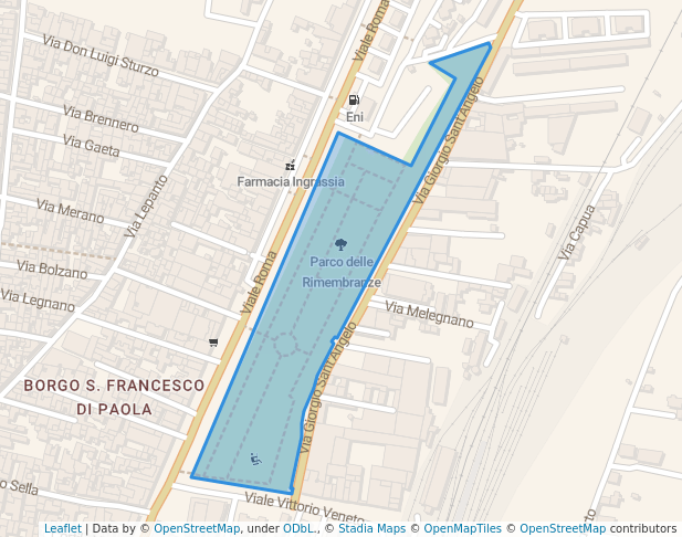 municipal park viale roma in Castelvetrano | Map and Routes