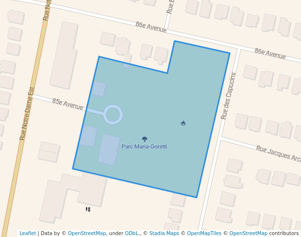 Parc Maria-Goretti in Montréal | Map and Routes