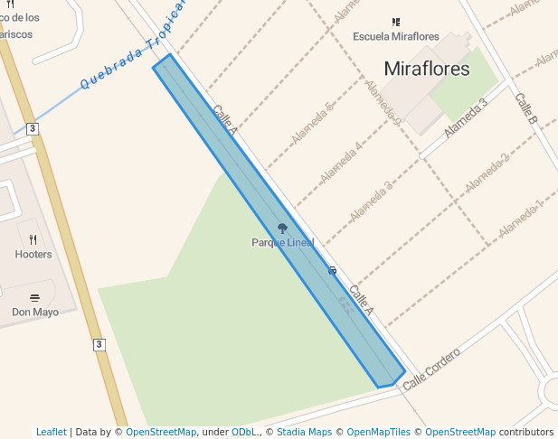 Parque Lineal in Rincón de Sabanilla | Map and Routes