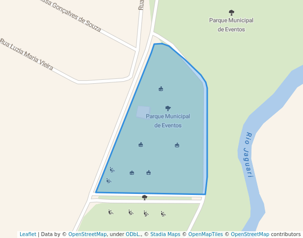 Parque Municipal de Eventos in Extrema | Map and Routes