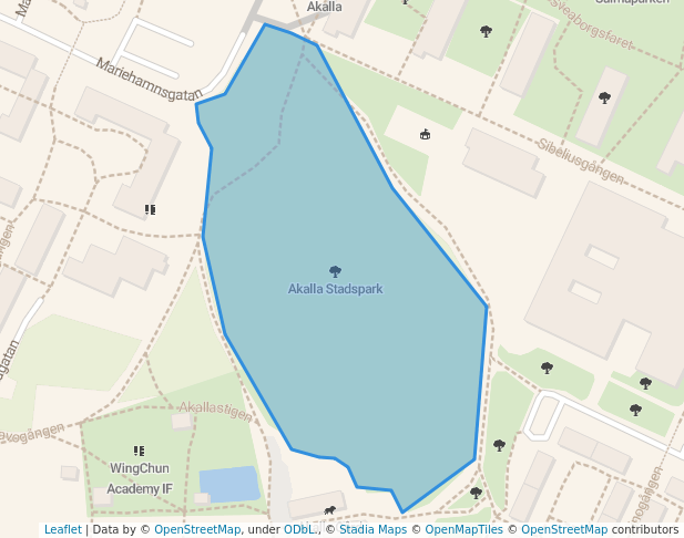 Akalla Stadspark in Stockholm | Map and Routes