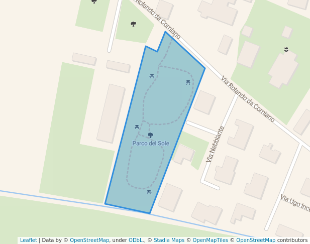 Parco del Sole in Bibbiano | Map and Routes