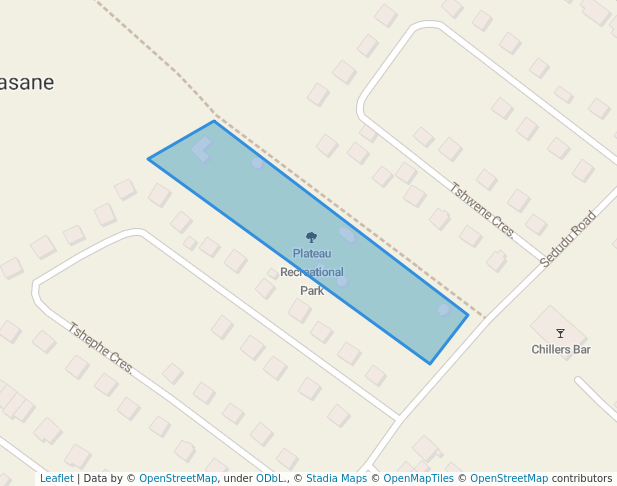 Plateau Recreational Park in Kasane | Map and Routes