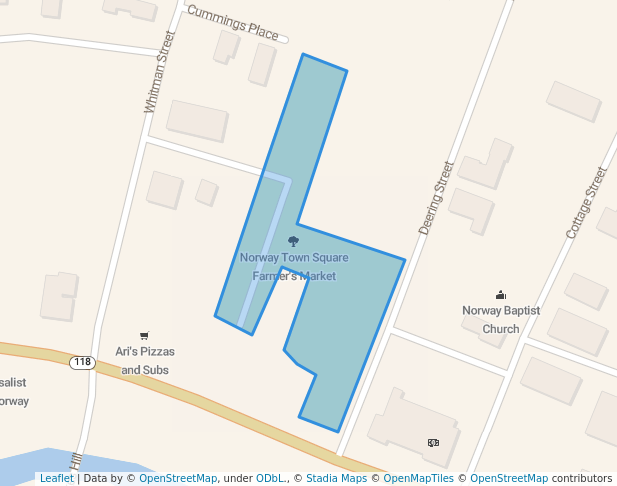 Norway Town Square Farmer's Market in Norway | Map and Routes