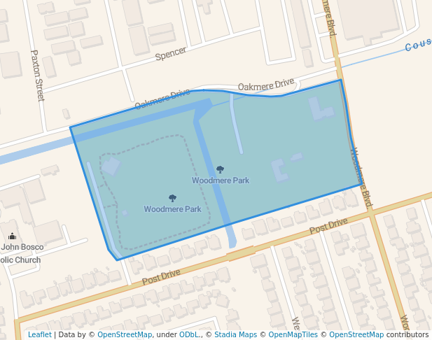 Woodmere Park in Harvey | Map and Routes