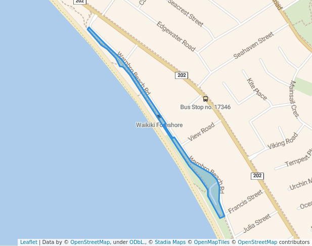 Waikiki Foreshore in Safety Bay | Map and Routes