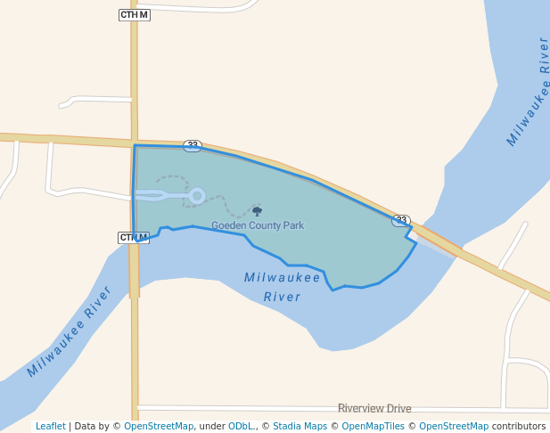 Goeden County Park in West Bend | Map and Routes