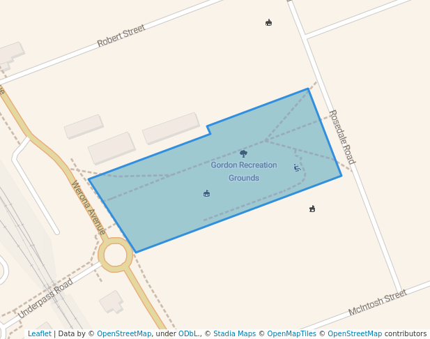 Gordon Recreation Grounds in Gordon | Map and Routes