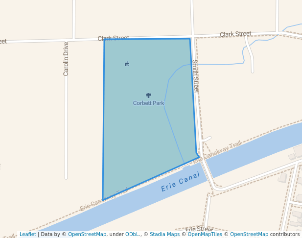 Corbett Park in Brockport | Map and Routes