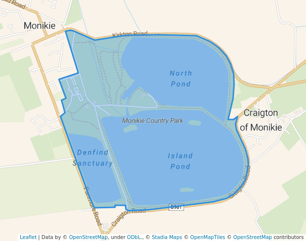 Monikie Country Park in Monikie | Map and Routes