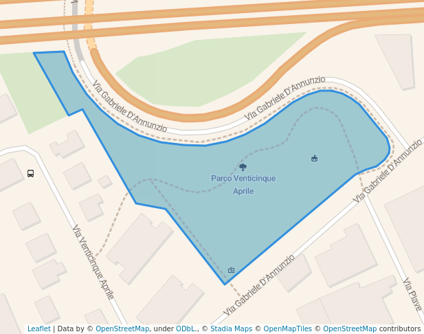 Parco Venticinque Aprile in Pero | Map and Routes