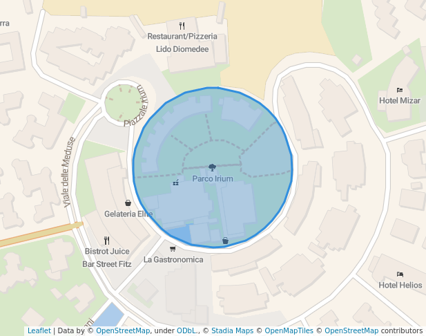 Parco Irium in Lido del Sole | Map and Routes