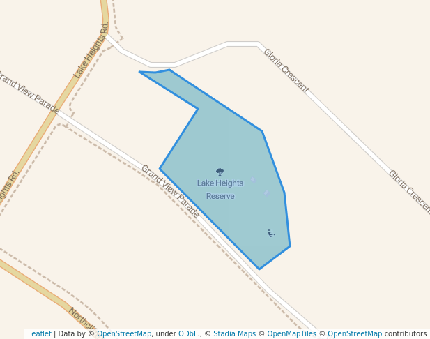 Lake Heights Reserve in Lake Heights | Map and Routes