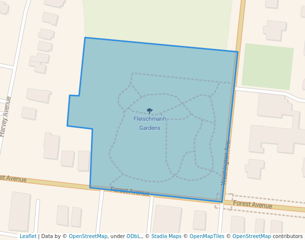 Fleischmann Gardens in Cincinnati | Map and Routes