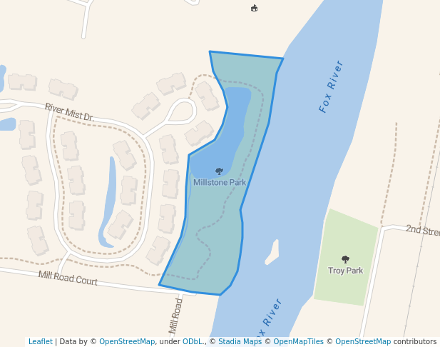 Millstone Park in Oswego | Map and Routes