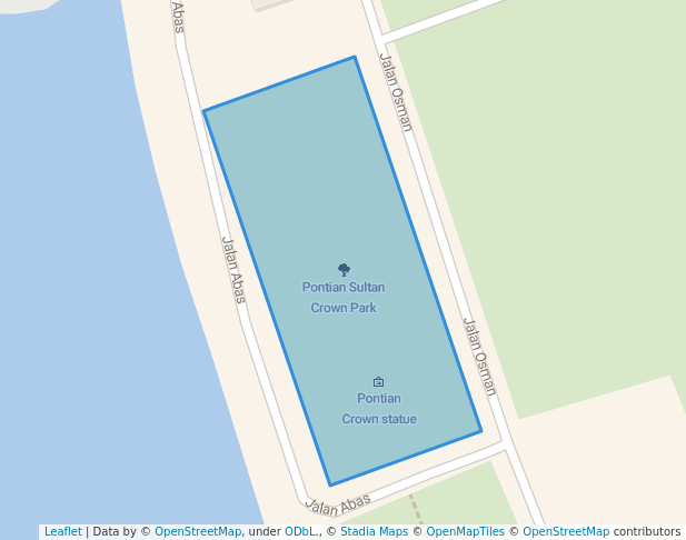 Pontian Sultan Crown Park in Pontian District | Map and Routes