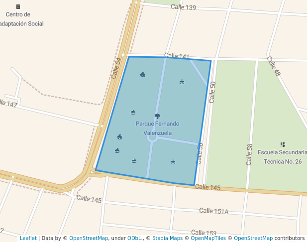 Parque Fernando Valenzuela in Mérida | Map and Routes