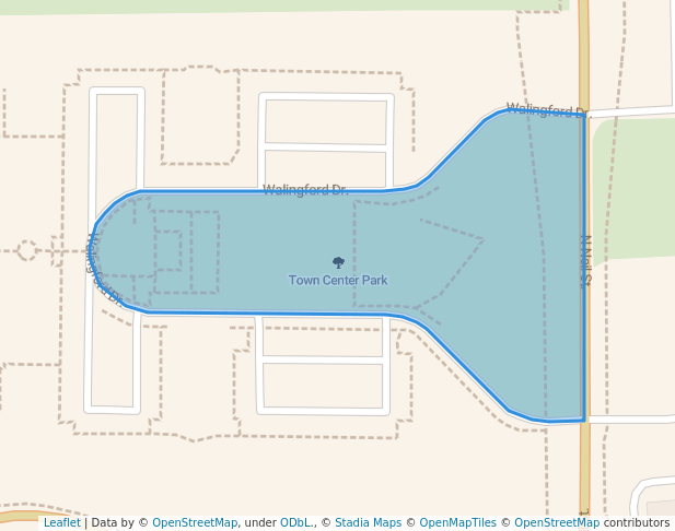 Town Center Park in Champaign | Map and Routes