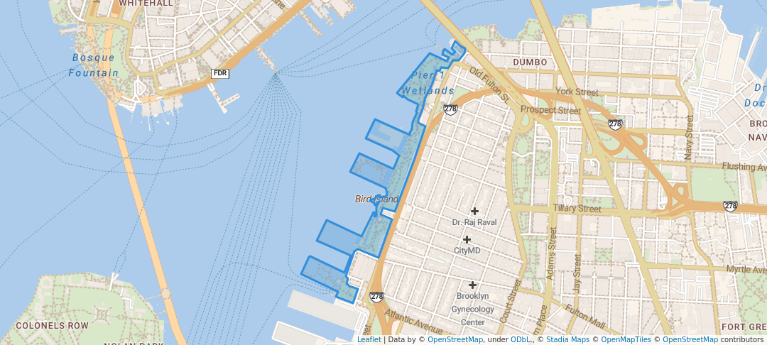 Brooklyn Bridge Park Map