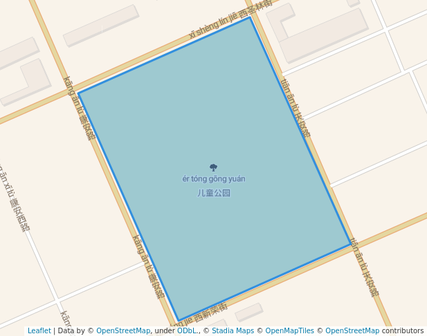 儿童公园 in Mu Dan Jiang Shi | Map and Routes