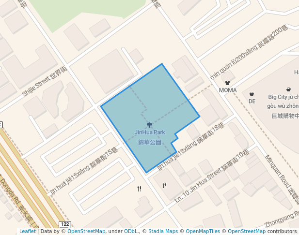 JinHua Park in Hsinchu | Map and Routes