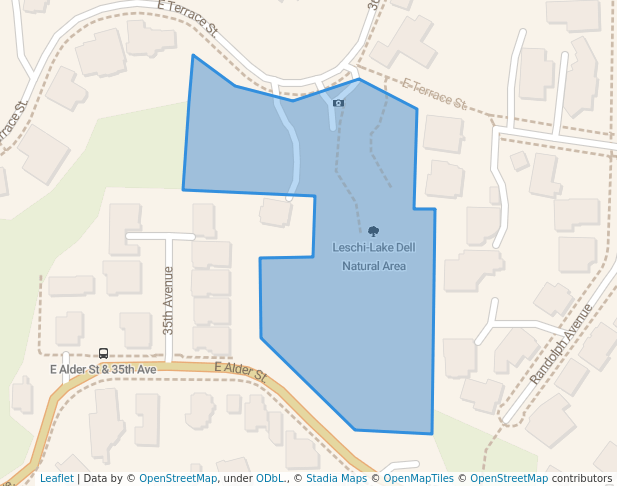 Leschi-Lake Dell Natural Area in Seattle | Map and Routes