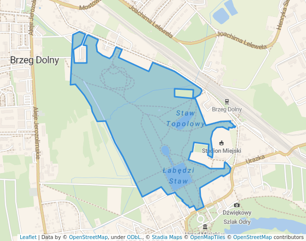 Park XXV-lecia in Brzeg Dolny | Map and Routes