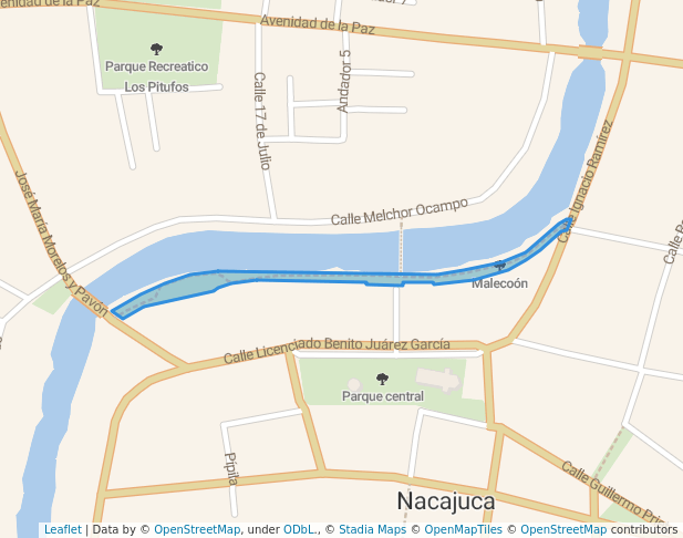 Malecoón in Nacajuca | Map and Routes