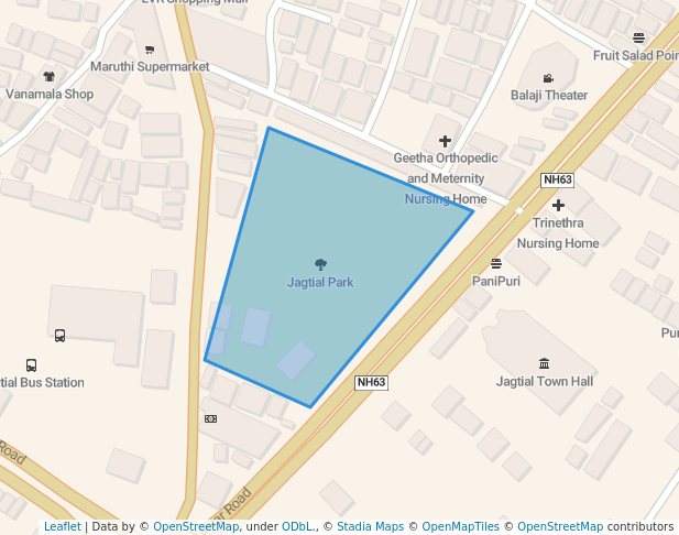 Jagtial Park in Jagtial | Map and Routes