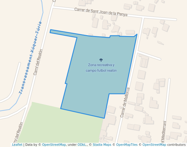 Zona recreativa y campo futbol realón in Monte Hermoso | Map and Routes