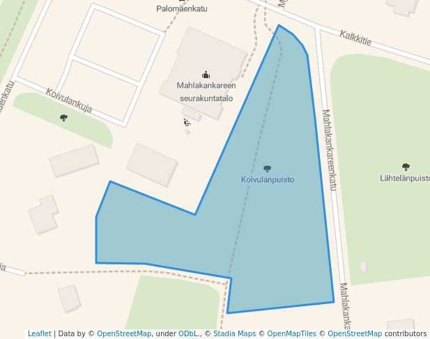 Koivulanpuisto in Kaili | Map and Routes